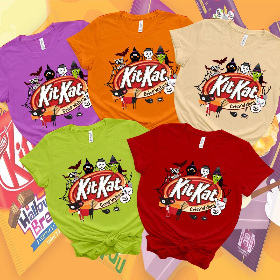 Kitkat Halloween Costume Shirts, Holiday Shirt Candy Shirt Couple ...