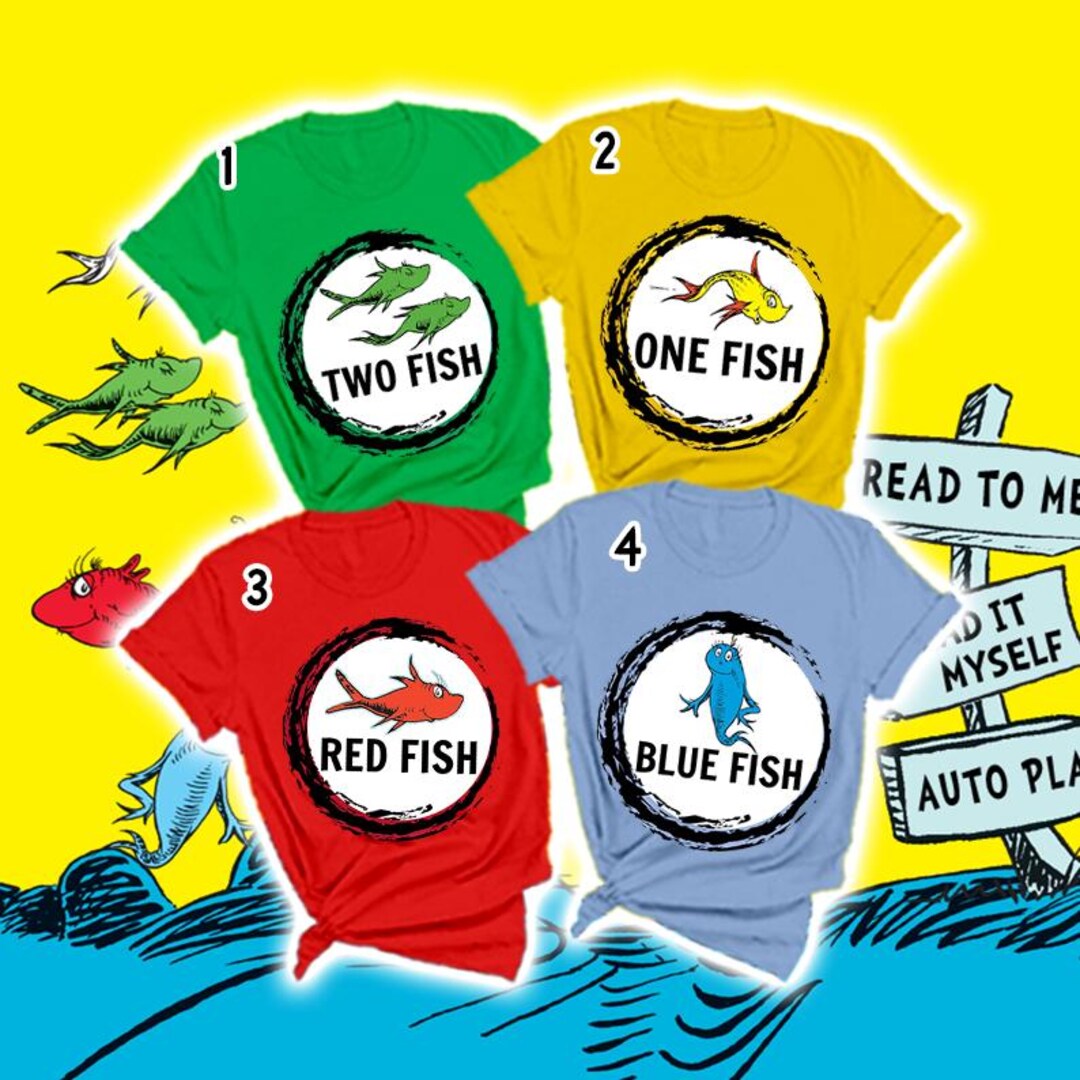 One Fish Two Fish Red Fish Blue Fish Costume, Halloween Group Costume ...