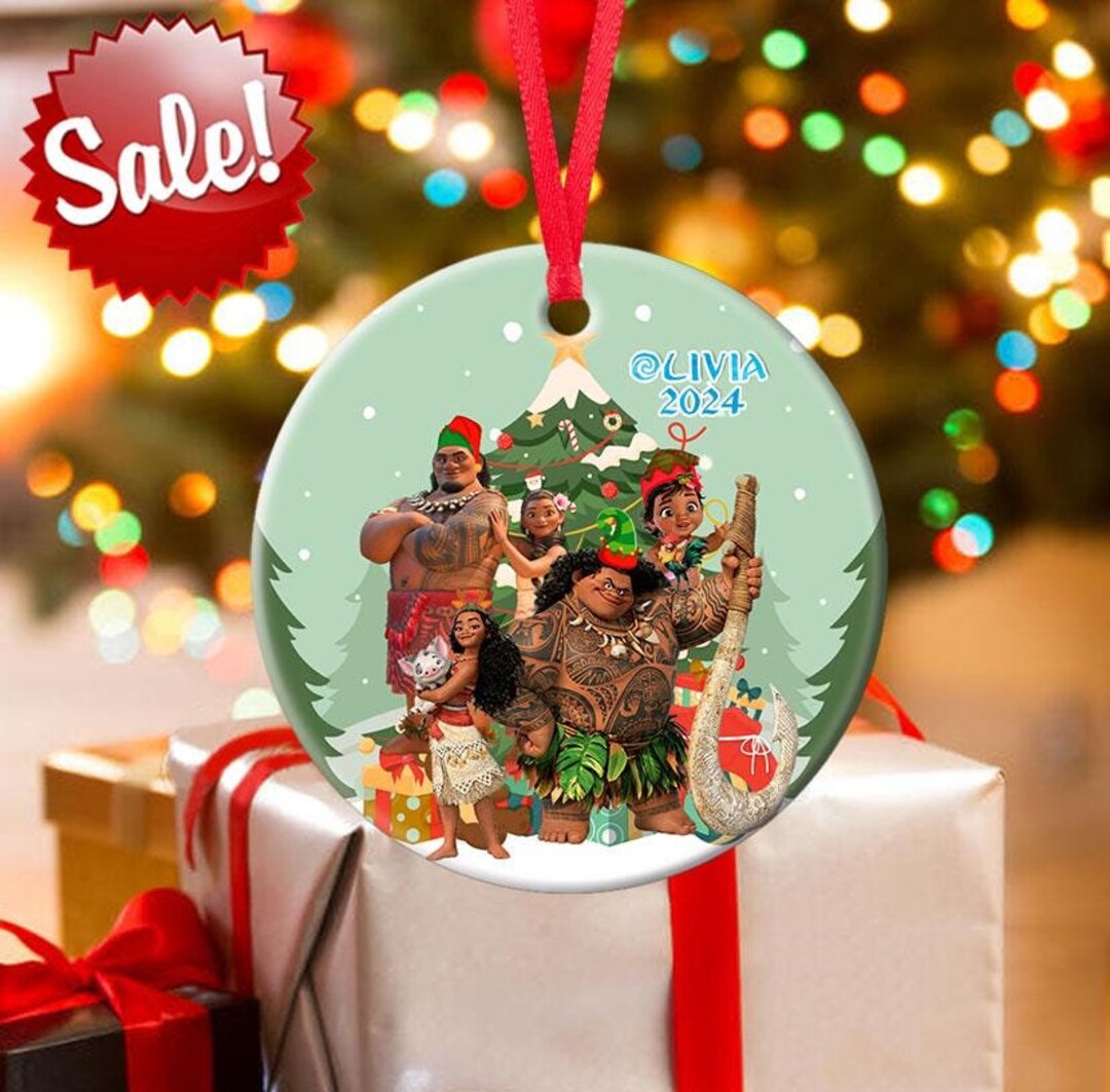 Custom Moana Christmas 2024 Ornament, Custom Moana Princess, First ...