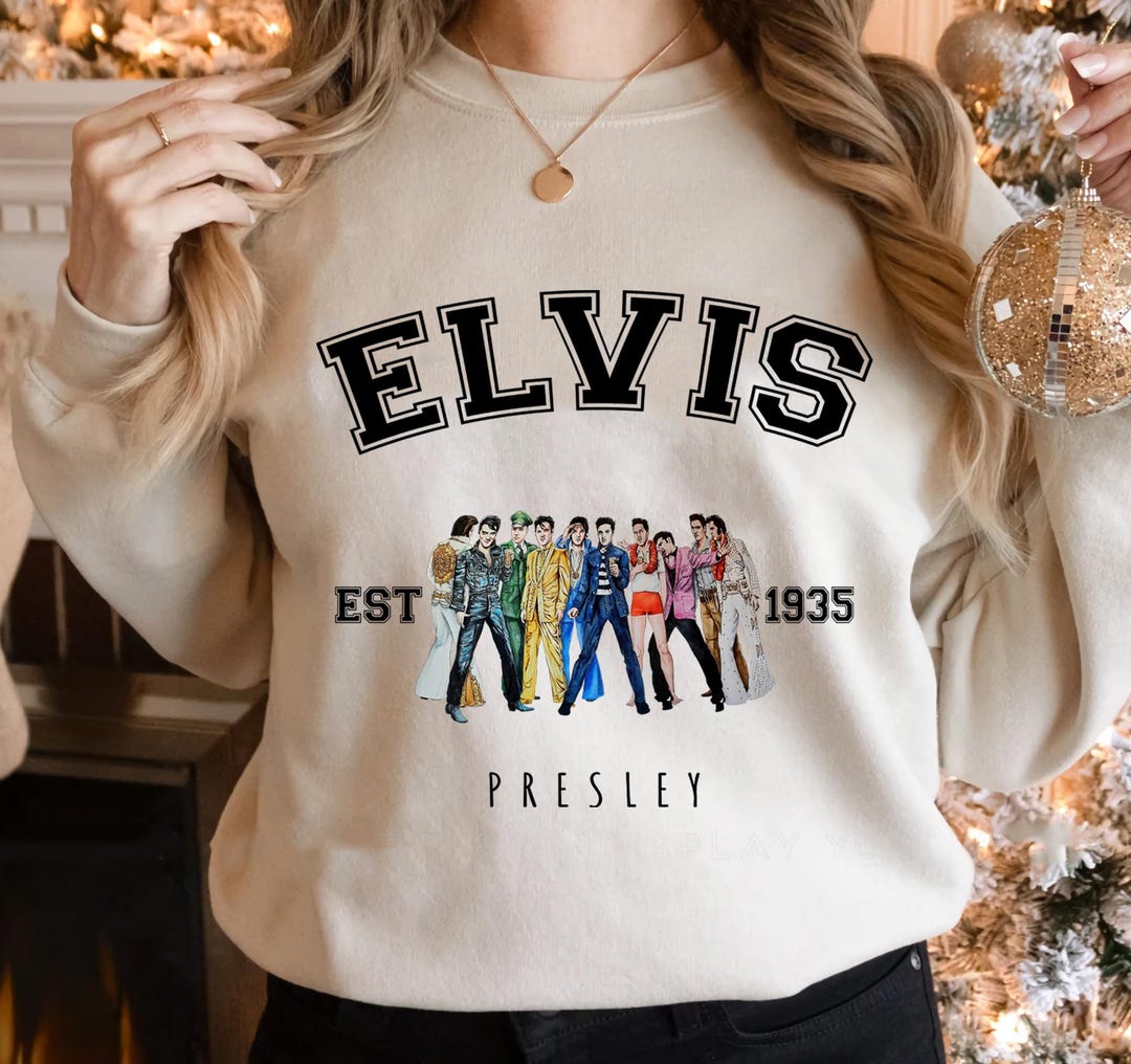 Vintage Elvis Sweatshirt, Elvis Presley Est.1935 Shirt, King of Rock ...