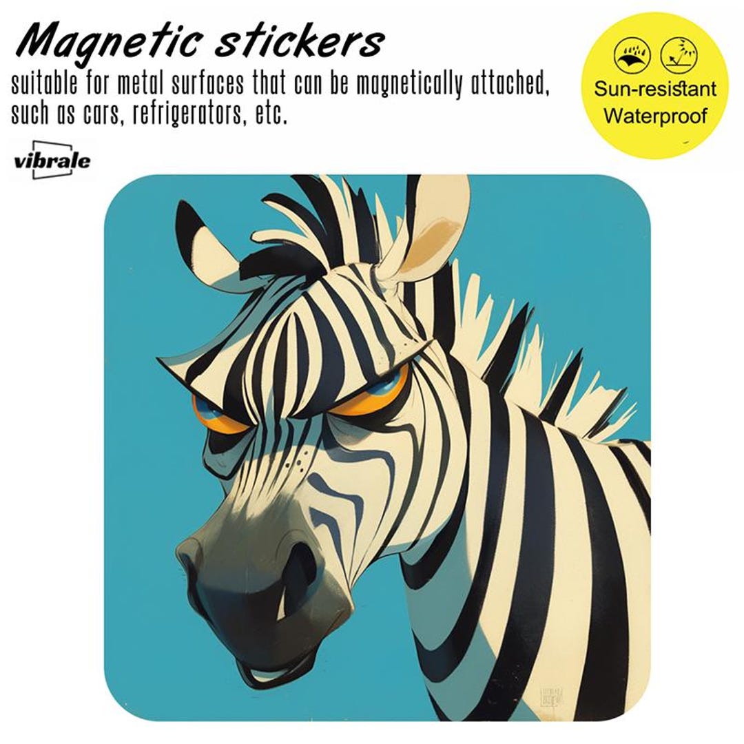 Zebra Sticker / Vinyl Sticker / Car Stickers / Magnetic Decal ...