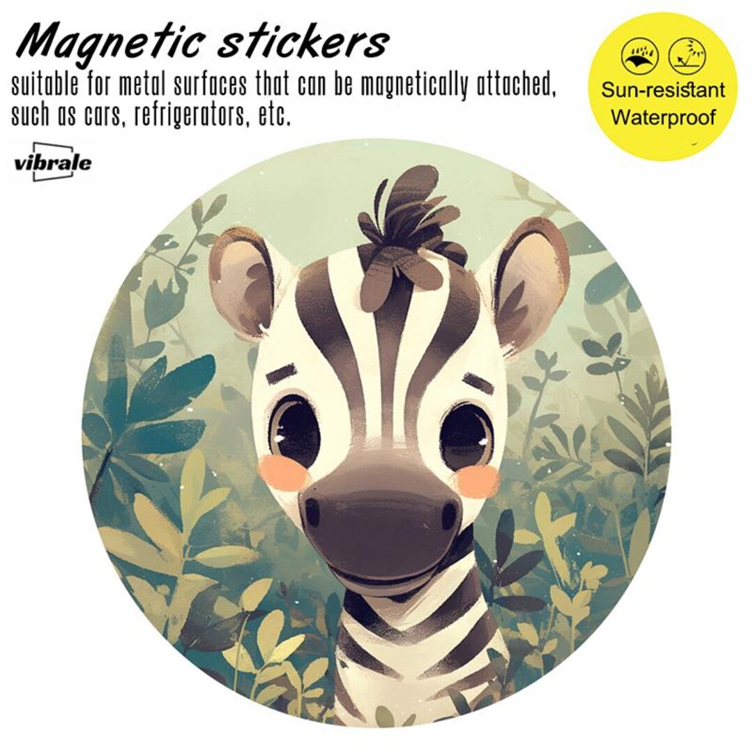 Animal / Car Stickers / Zebra Sticker / Custom Car Decal / Magnetic ...