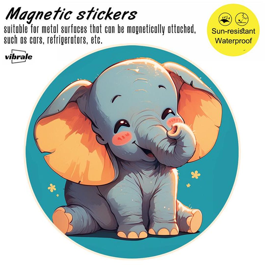 Elephant Sticker / Vinyl Sticker / Car Stickers / Magnetic Decal ...