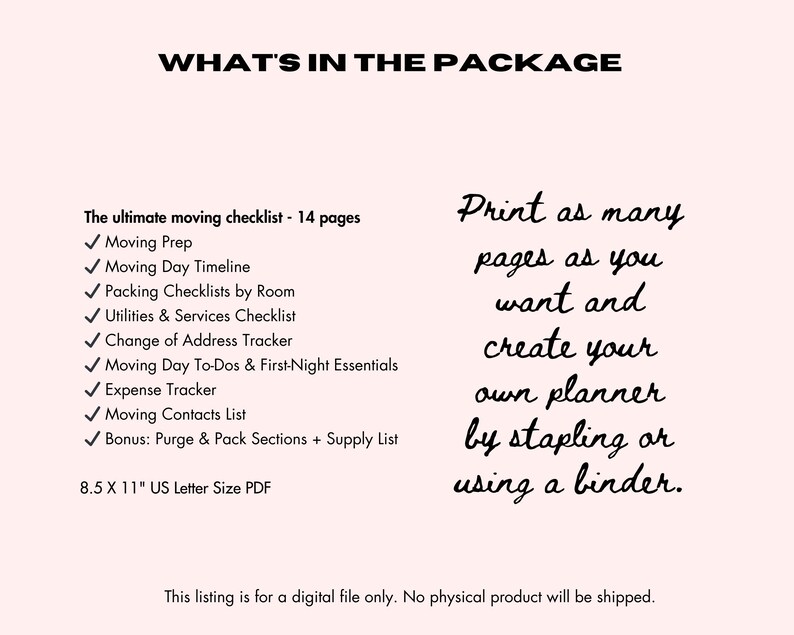 Ultimate Moving Checklist – Printable PDF for a Stress-free Move Moving ...