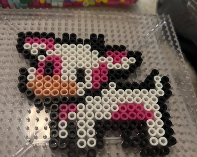 Small Pink Cow T Perler Necklace or Bracelet Kandi - Etsy