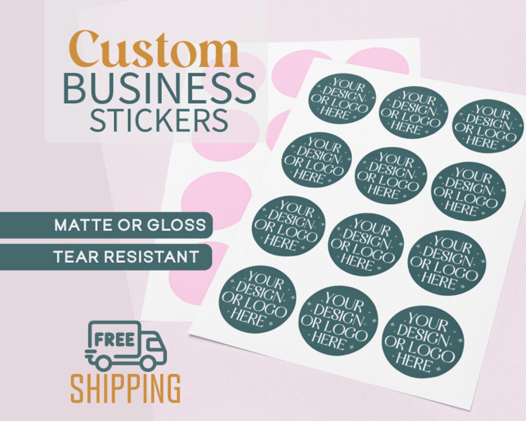 Custom Round Business Stickers Logo Small Business Personalized ...
