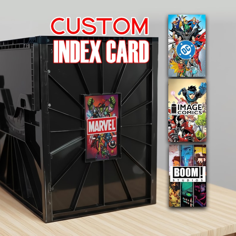 Custom Index Cards for BCW Short Comic Book Bin, Comic Labels for Books ...