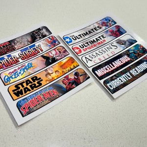 Custom Comic Books Divider Labels, Comic Labels, Comic Stickers ...