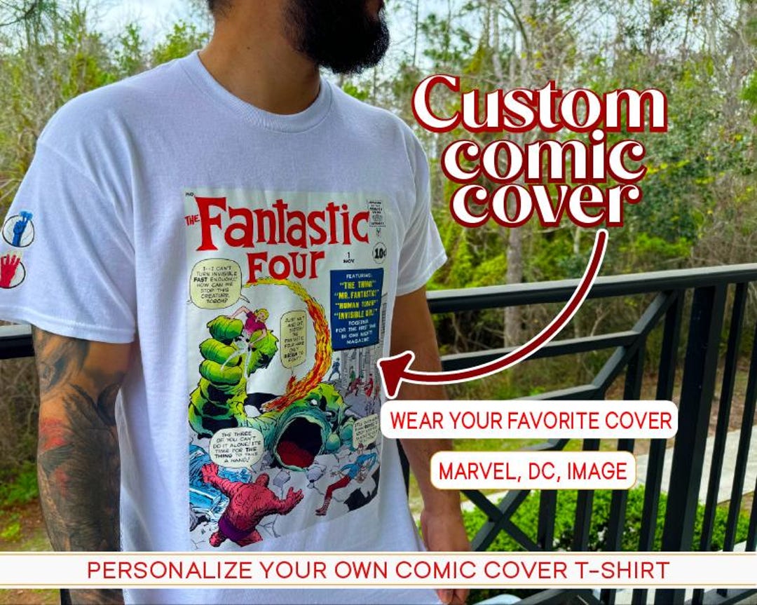 Custom Comic Book Cover T-shirt: Marvel, DC, Vintage Style - Etsy