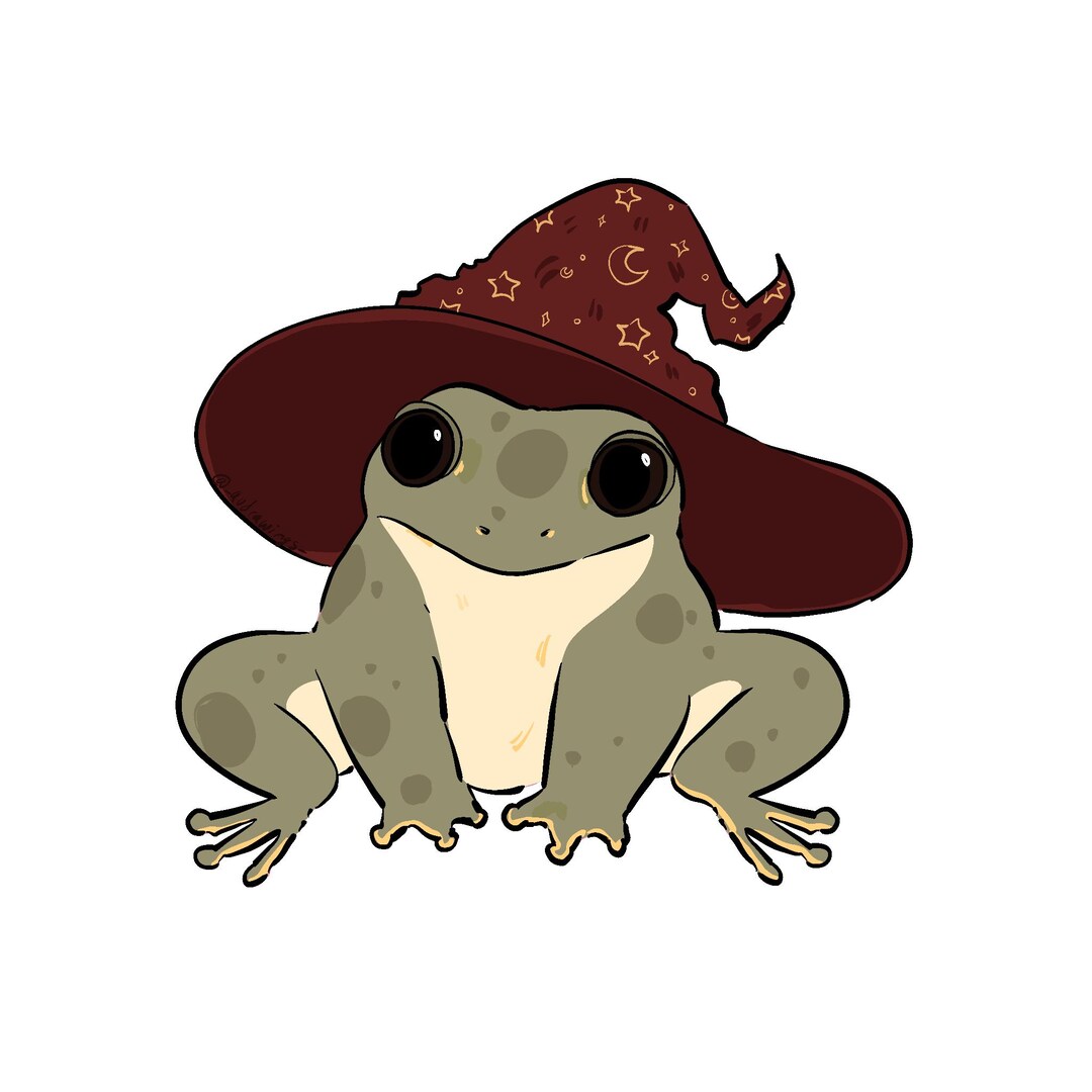 Wizard Frog Sticker - Etsy