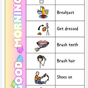 Morning/ Evening Visual Schedule - Personalised - Etsy