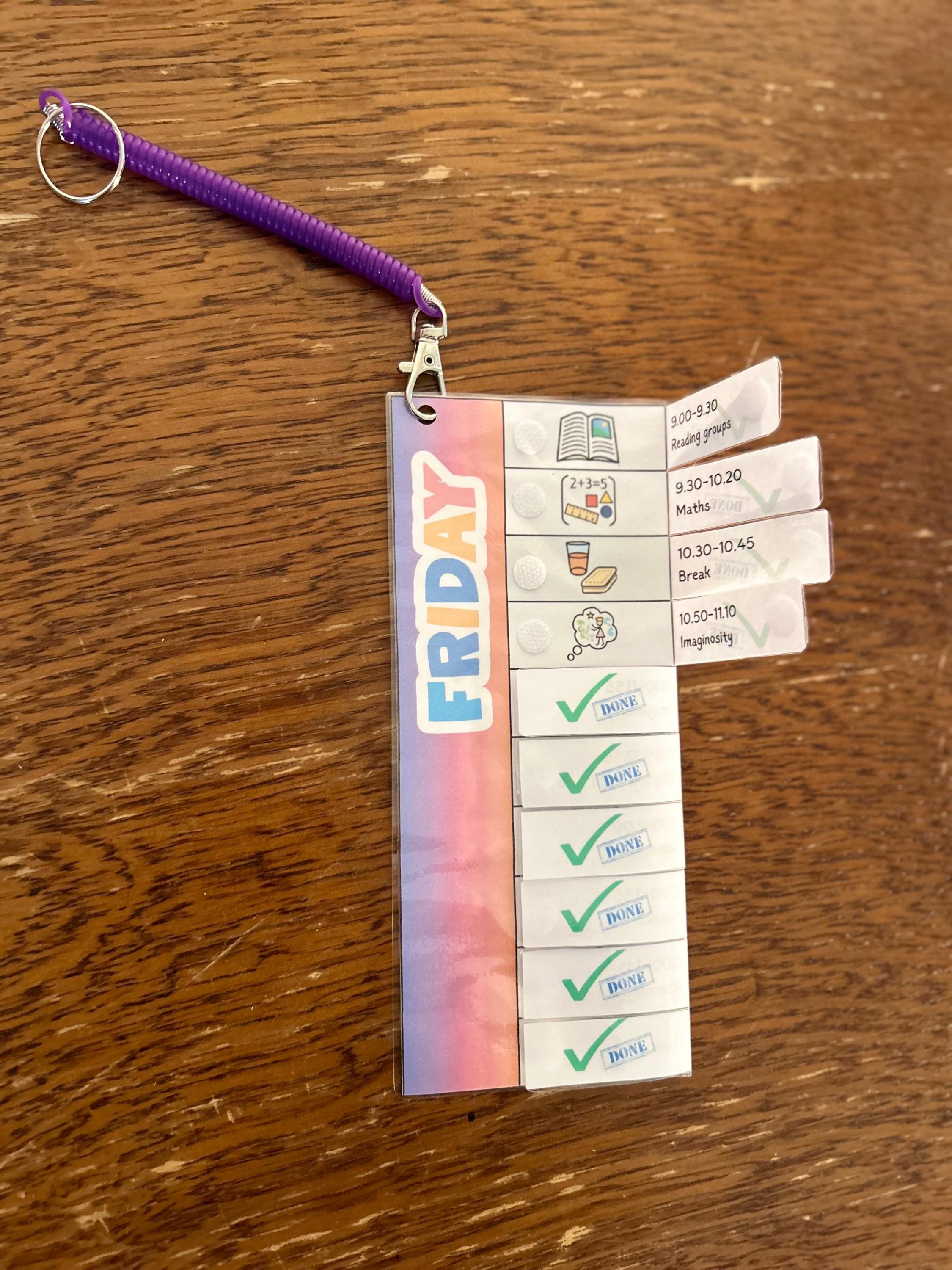 Visual School Timetable Personalised - Etsy