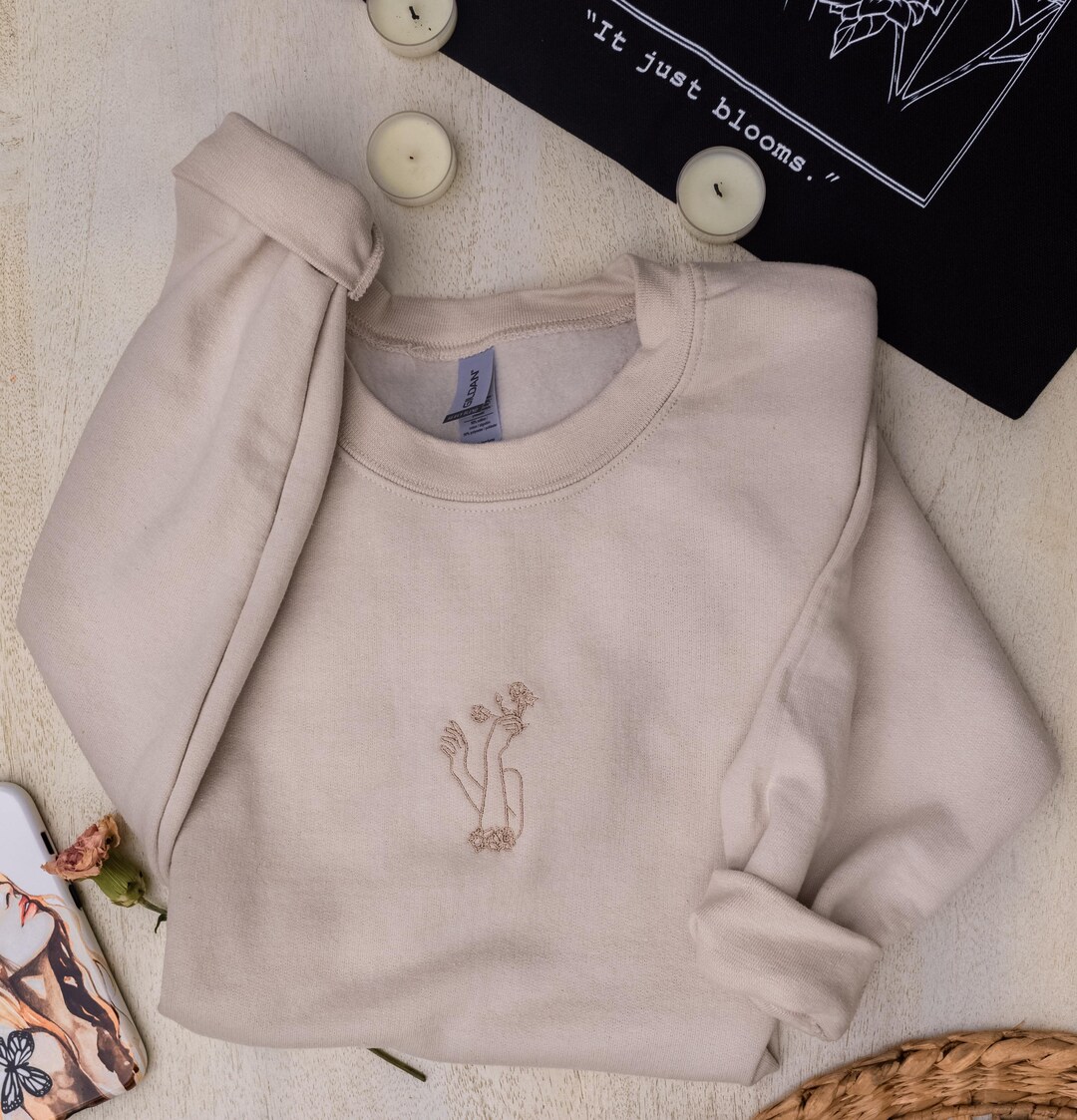 Embroidered Crewneck. Embroidery Designs, Fall Clothing, Gifts for Her ...