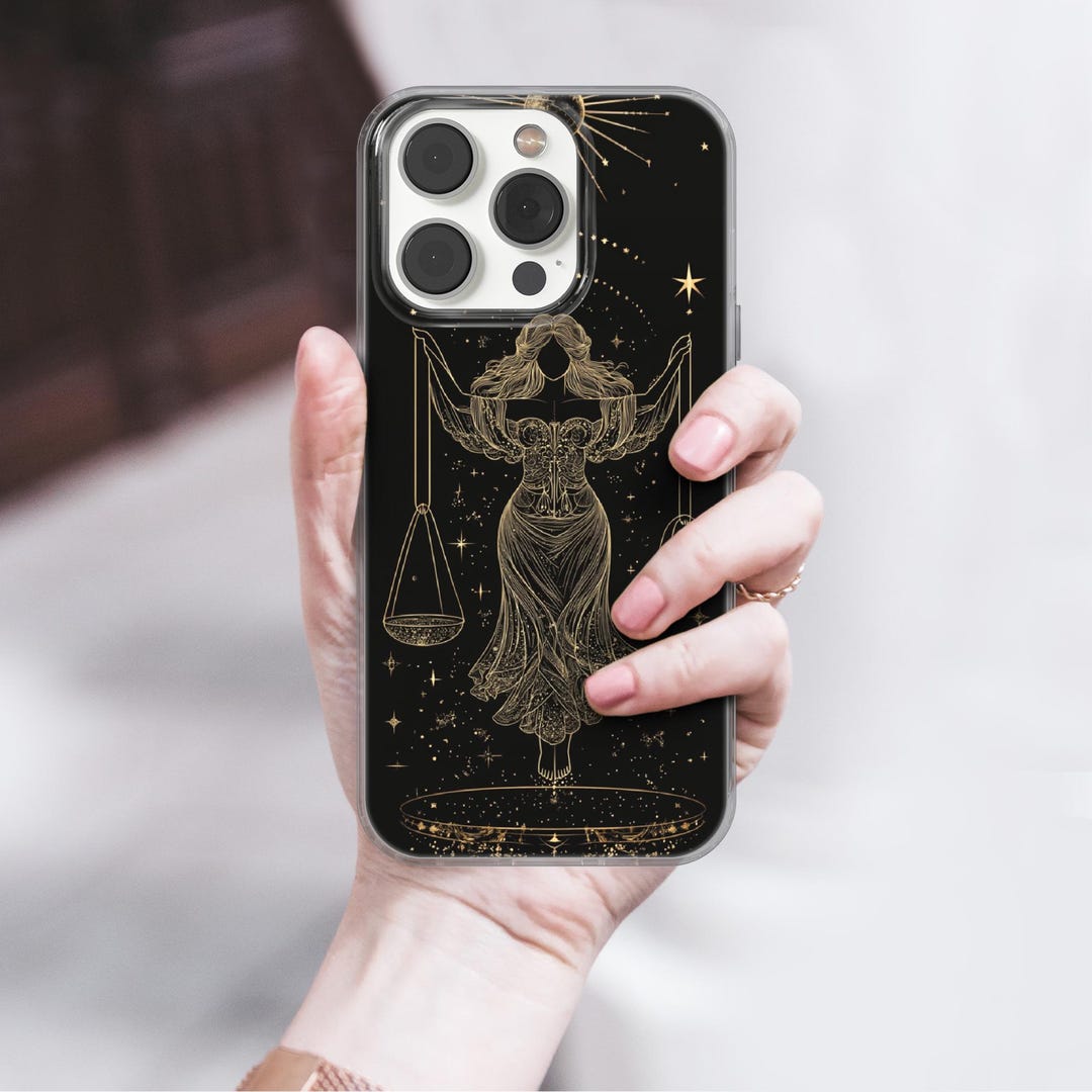 Libra Zodiac Sign Phone Case: Elegant New Year Design - Etsy