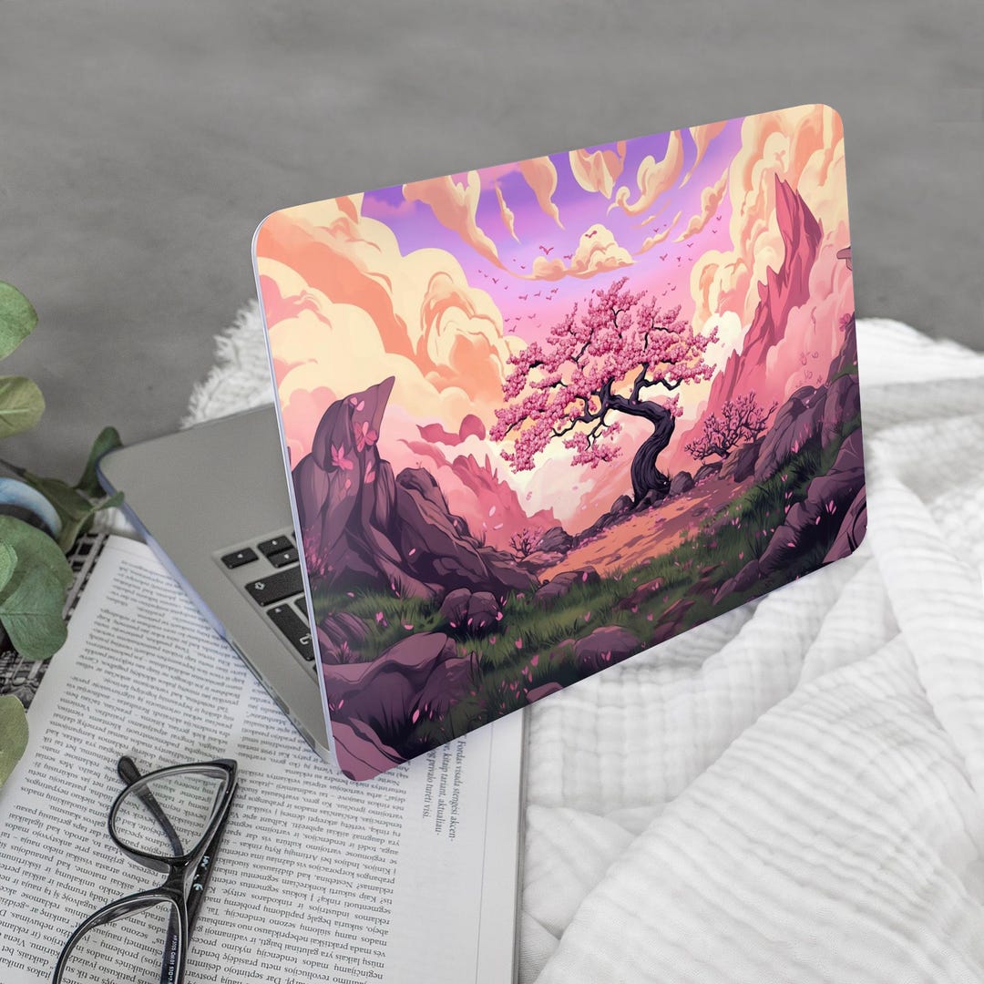 Japanese Flowering MacBook Case Cherry Tree Pink Laptop Skin, Cover for ...