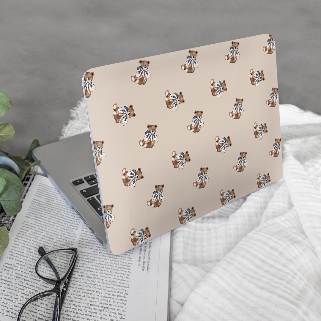 Blueberry Bear MacBook Case: Frosted Plastic Cartoon Bears Laptop Cover ...