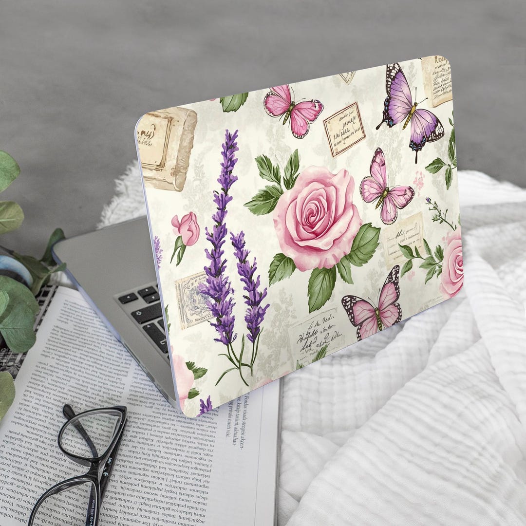 Dusty Roses MacBook Case Parisian Fashion Laptop Skin, Cover for ...
