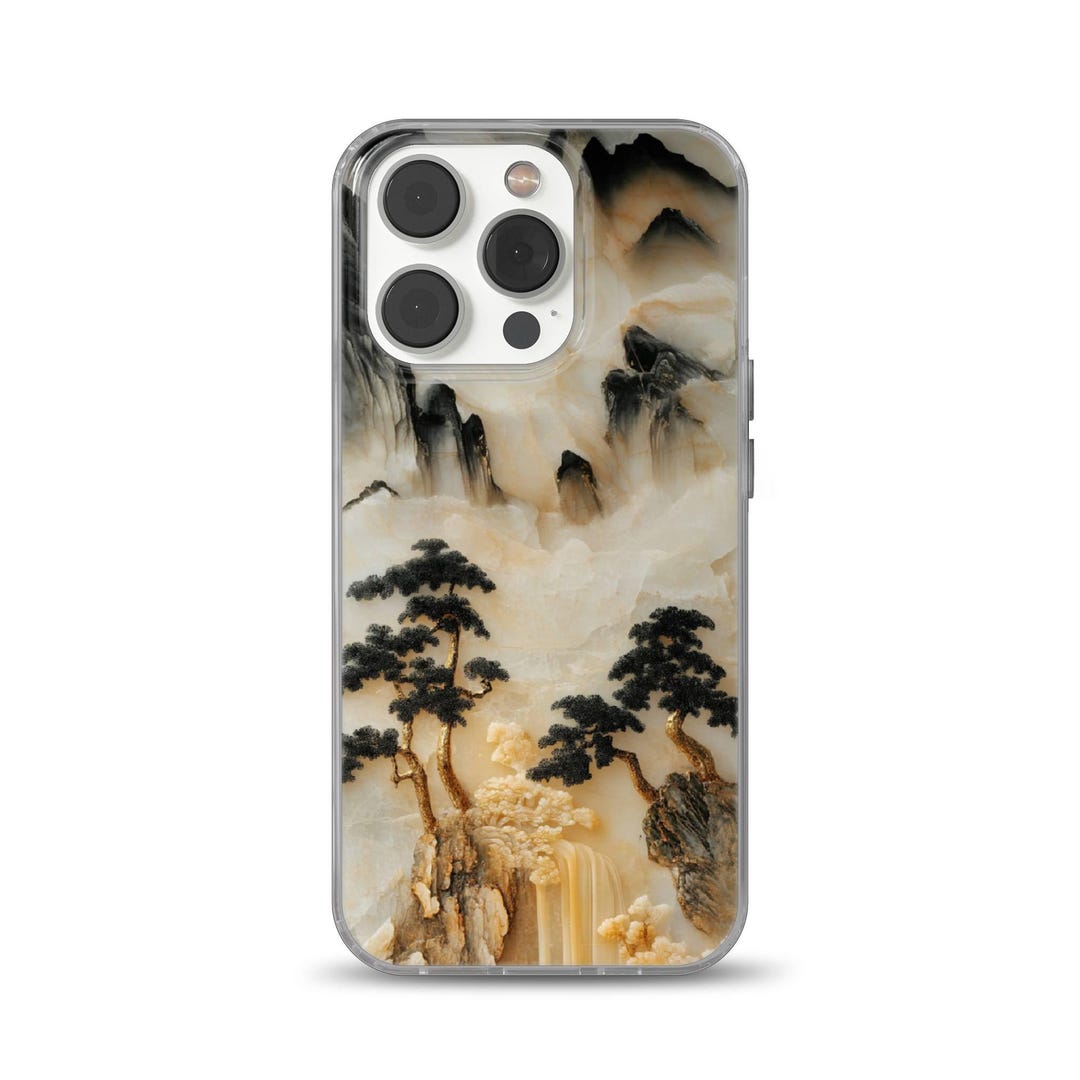 Jade Harmonia Phone Case, Esthetic Asian Landscape Cover - Etsy