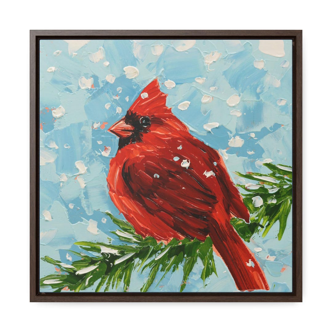 Cardinal Bird Painting Print, Original Wall Art, Red Cardinal Bird ...