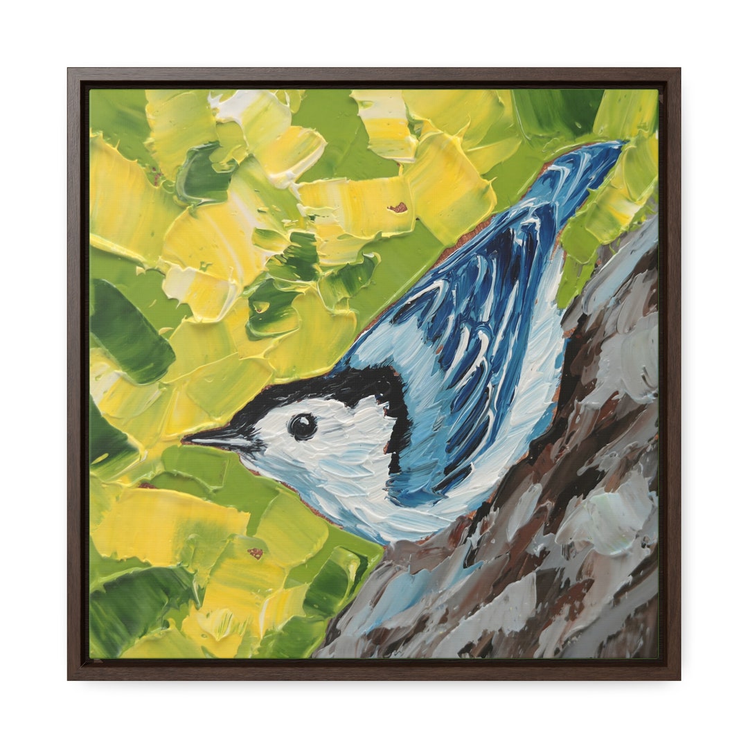 White Breasted Nuthatch Print Small Bird Art Prints Nuthatch Wall Art ...