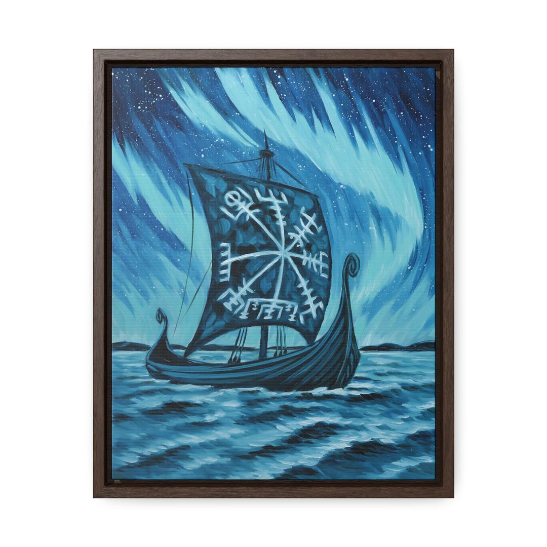 Norse Mythology Art Print Viking Ship Art Print - Viking Ship Northern ...
