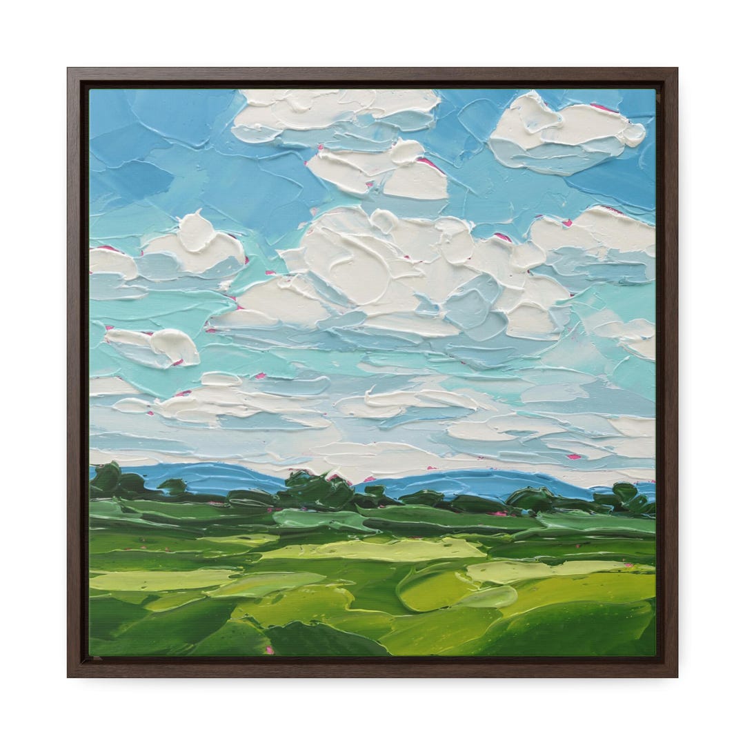Prairie Art Print - Abstract Landscape Print - Square Wall Art - Canvas ...