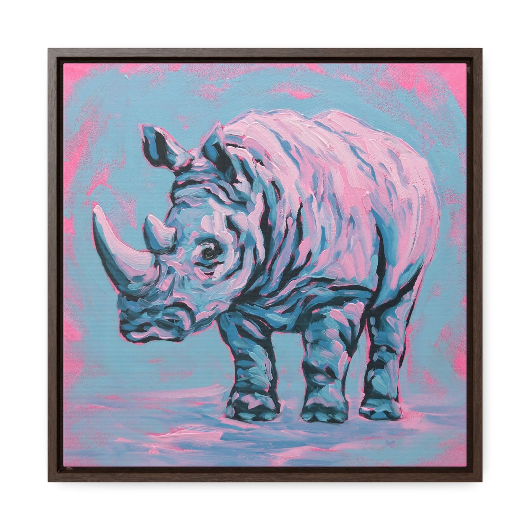 Rhinoceros Art Print Rhino Wall Art Safari Wildlife Animal Art African ...