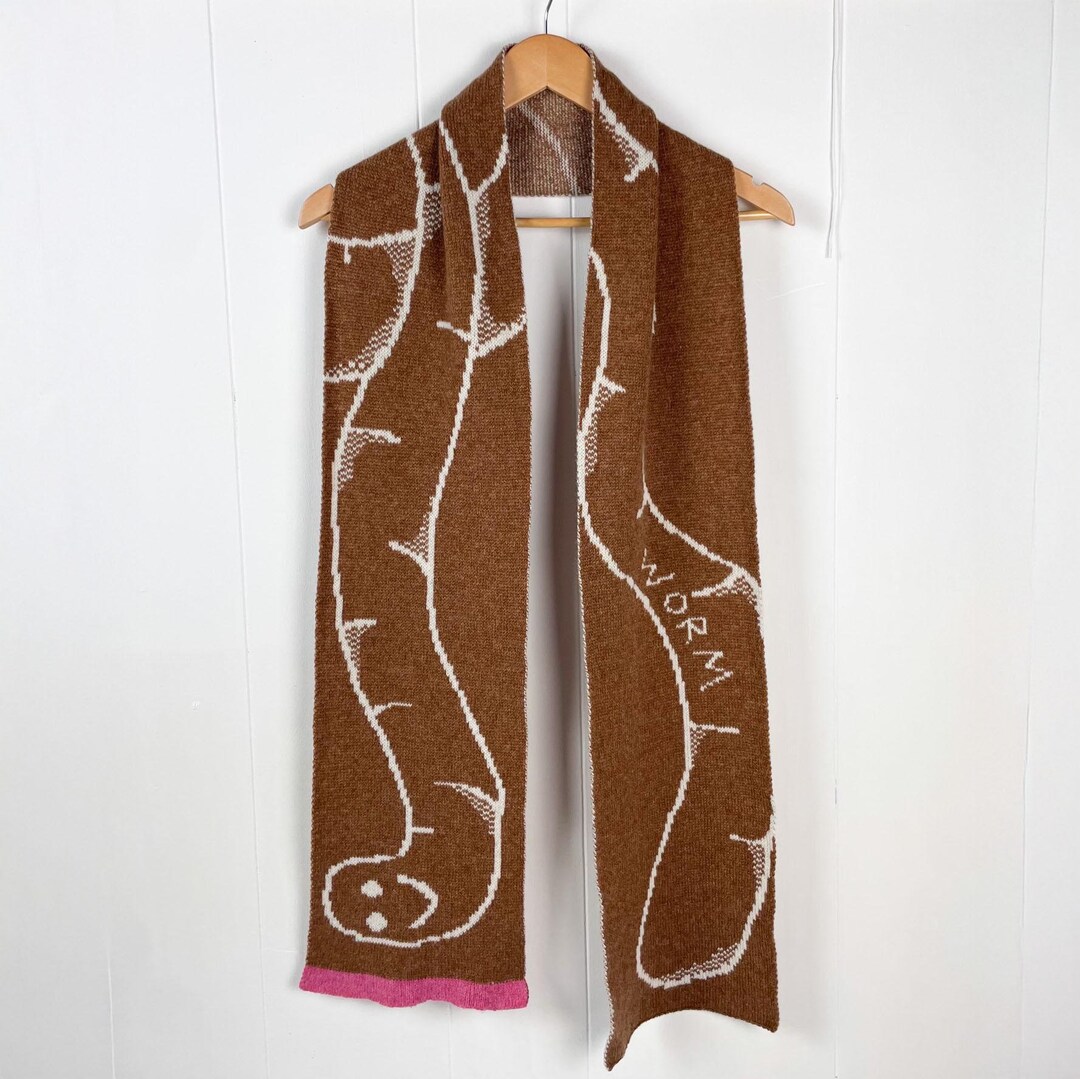Worm Scarf - Lambswool Merino - Etsy