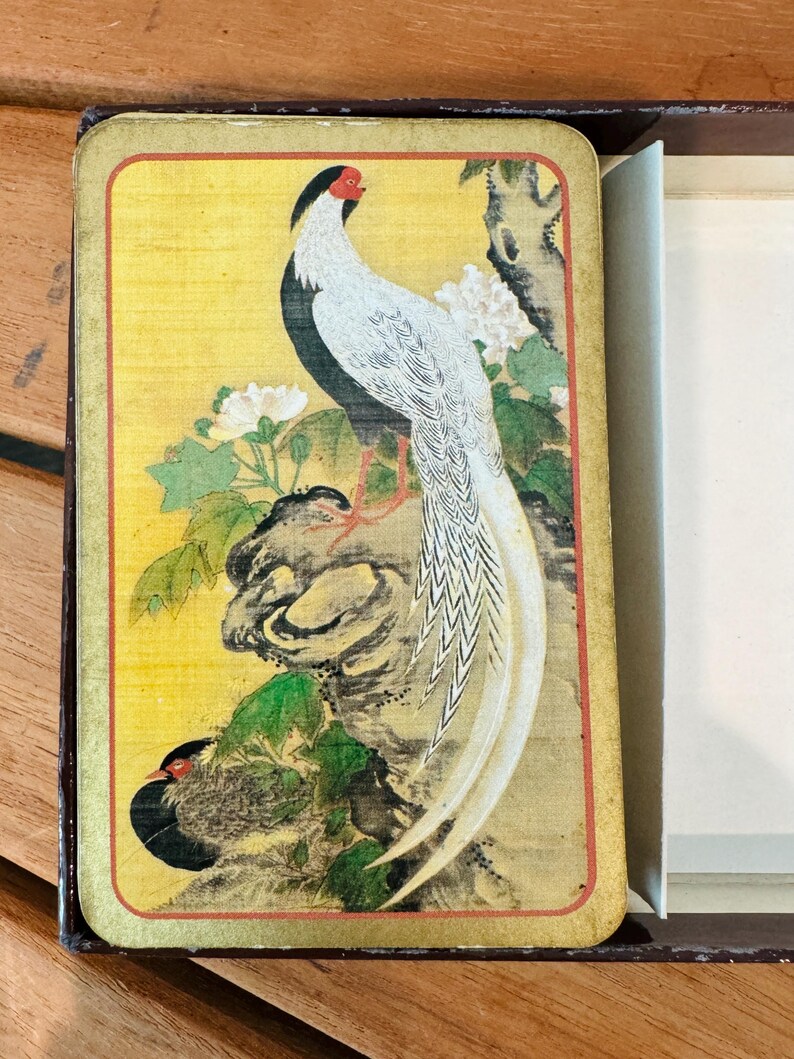 Caspari Double Deck Plastic Coated pheasant Birds Bridge Set in the ...