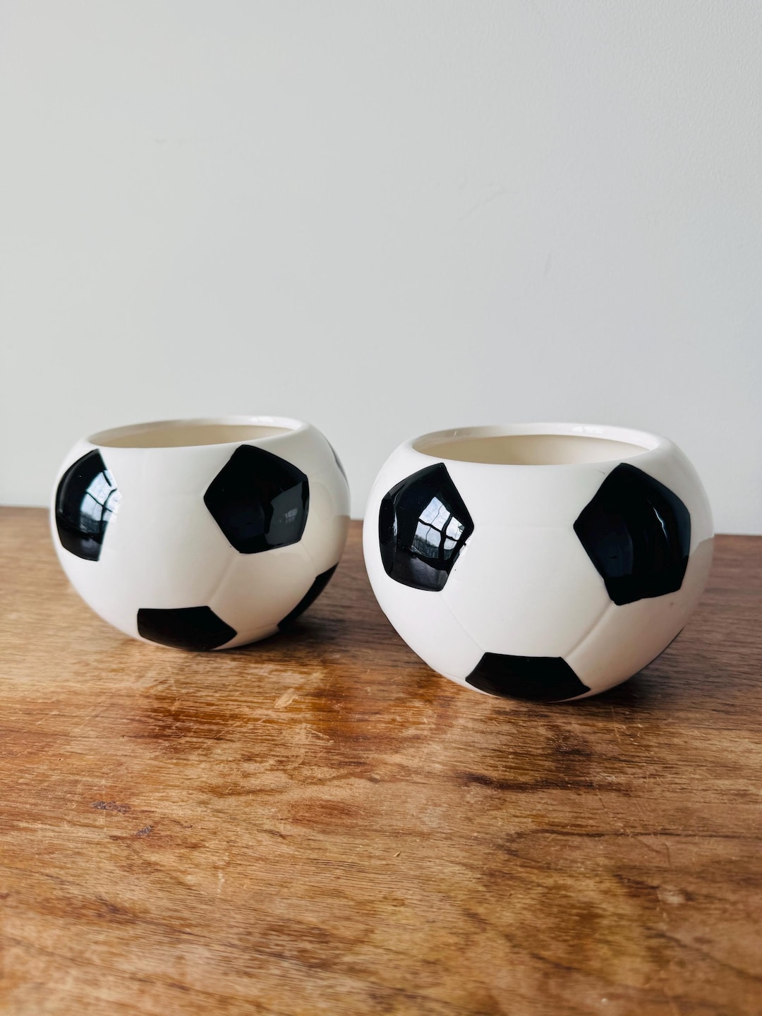 6 Ceramic Soccer Ball Vases/planters - Etsy