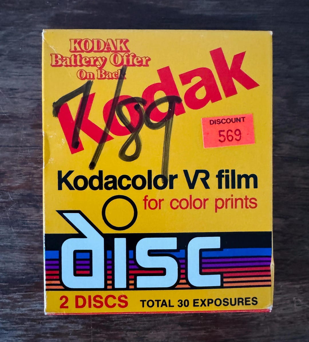 RARE Kodak Kodacolor VR Film for Color Prints, 2 Discs 30 Exp, ISO 200 ...