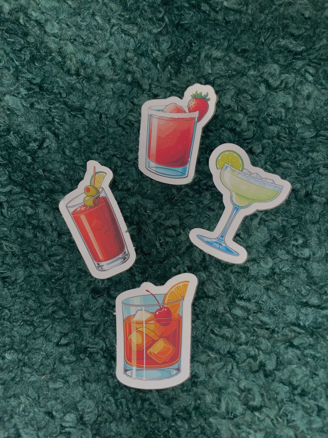 Cocktail Sticker Pack | Margarita, Strawberry Daiquiri, Mixed Drink and ...