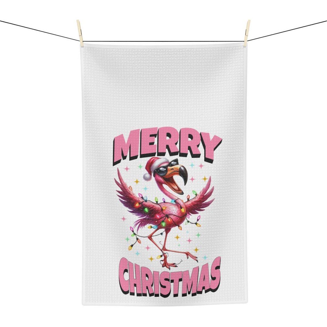 Merry Christmas Flamingo Kitchen Accessory, Festive Flamingo Decor ...