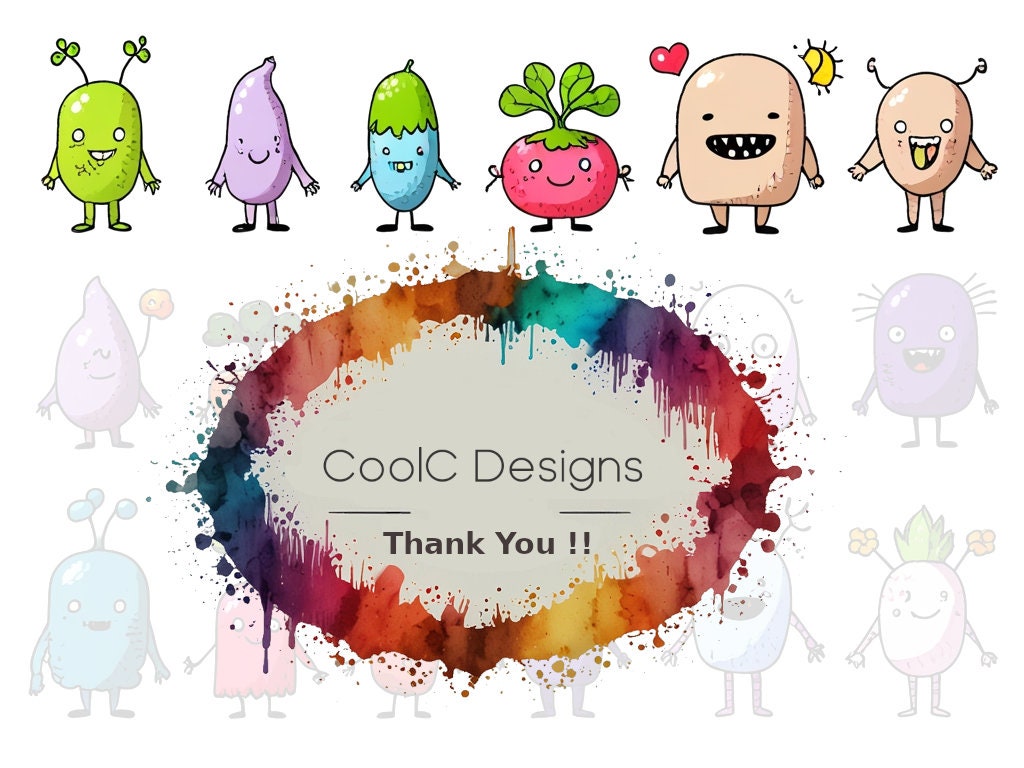 18 Cute Hand-drawn halloween Monster Doodles Variety of Expressions ...