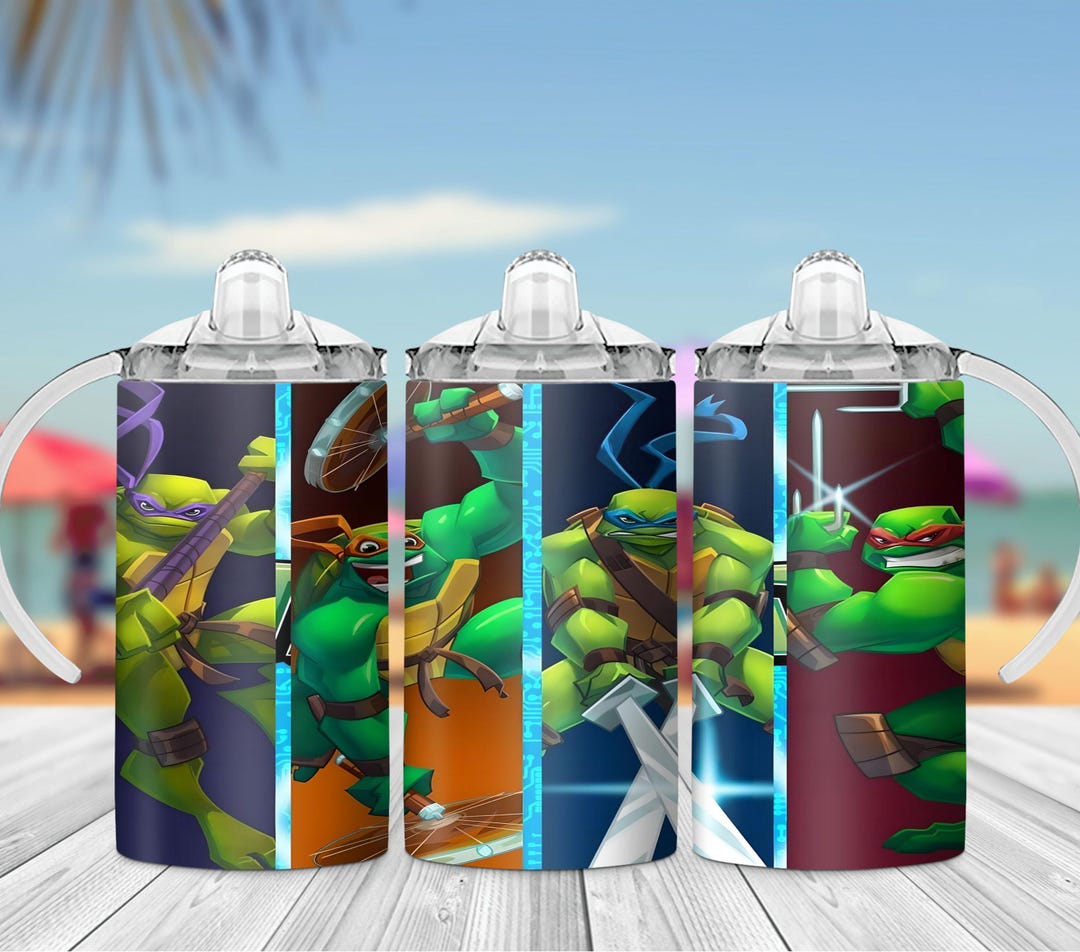 Ninja Turtles Sippy Cup Wrap, 12oz Tumbler Wrap, Flip Top Sippy Cup ...