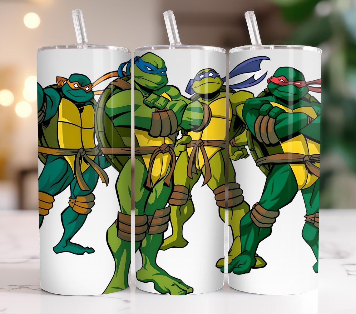 Ninja Turtles Tumbler Wrap, 20oz Skinny Tumbler Wrap, 20oz Ninja ...