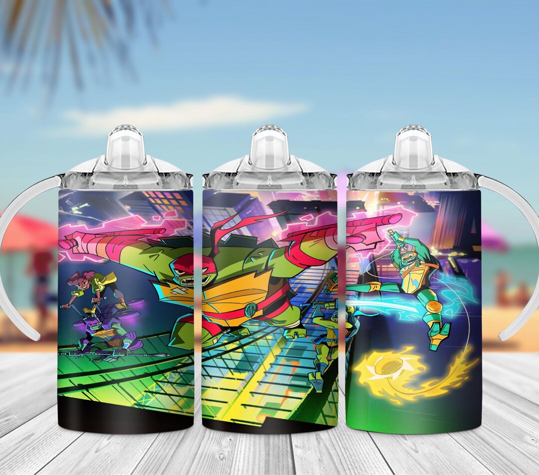 Ninja Turtles Sippy Cup Wrap, 12oz Tumbler Wrap, Flip Top Sippy Cup ...