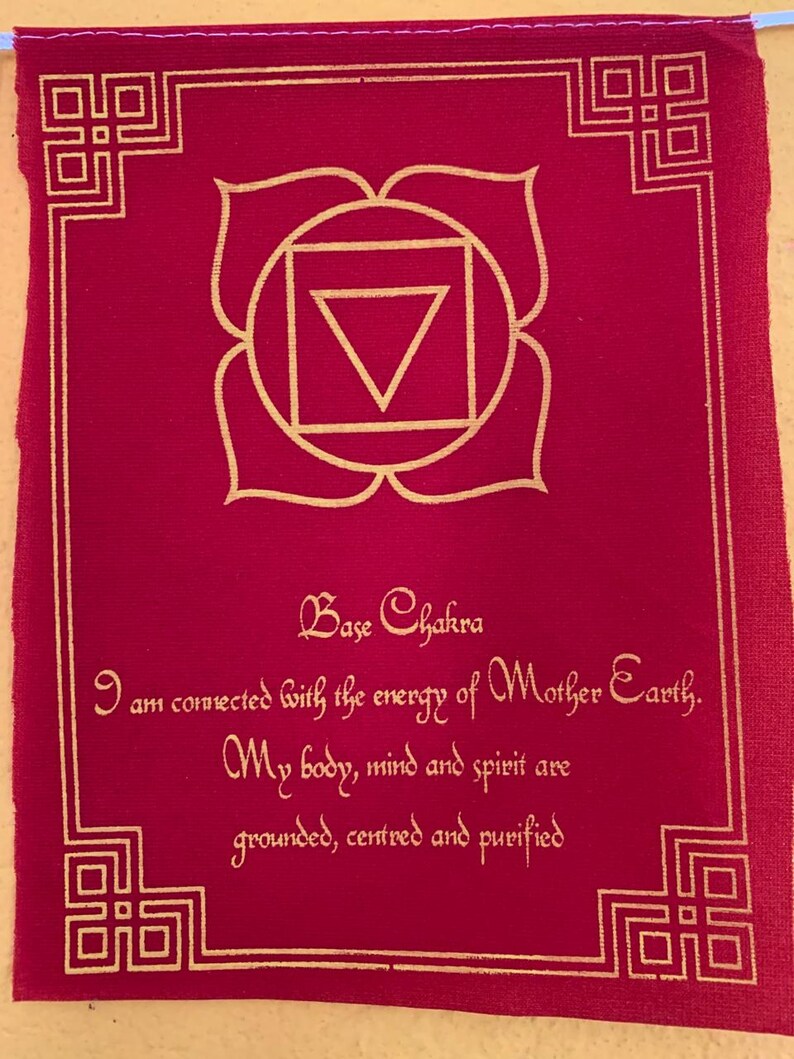Chakra Banner Seven Chakra Prayer Flag Hanging - Etsy
