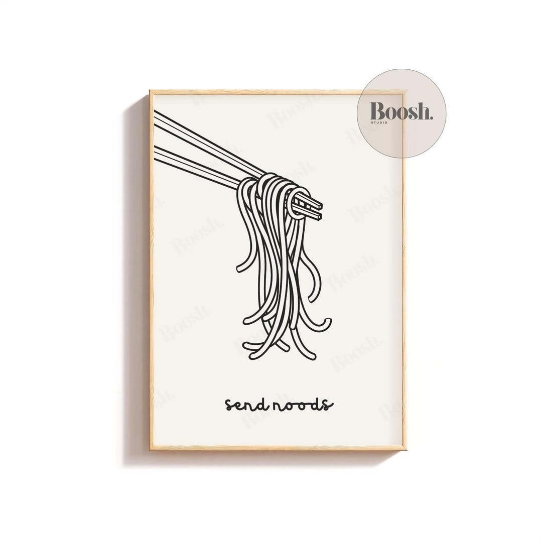 SEND NOODS: Noodle Chopstick Wall Art, Noodle Posters, Send Noods Print ...