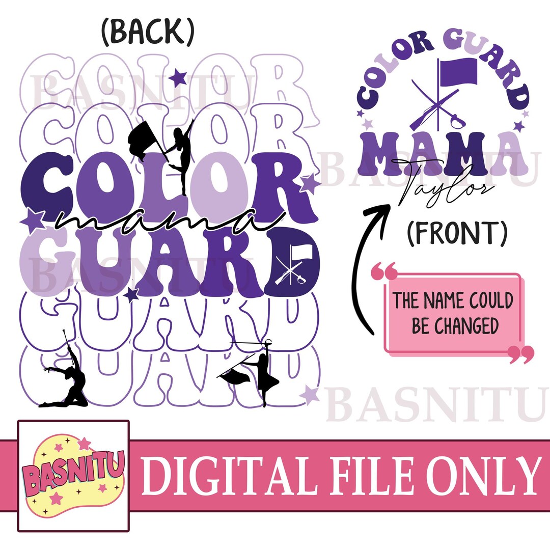 Color Guard Mama Digital Png File for Shirt, Color Guard Png, Girls ...