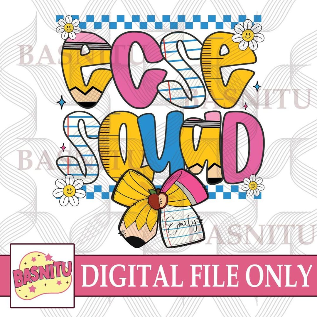Personalized ECSE Squad Digital Png File for Shirt, ECSE Teacher Png ...