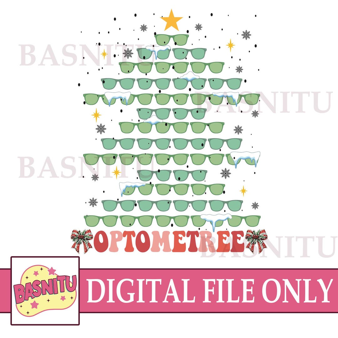 Christmas Optometry Digital Png File for Shirt, Optometree Christmas ...