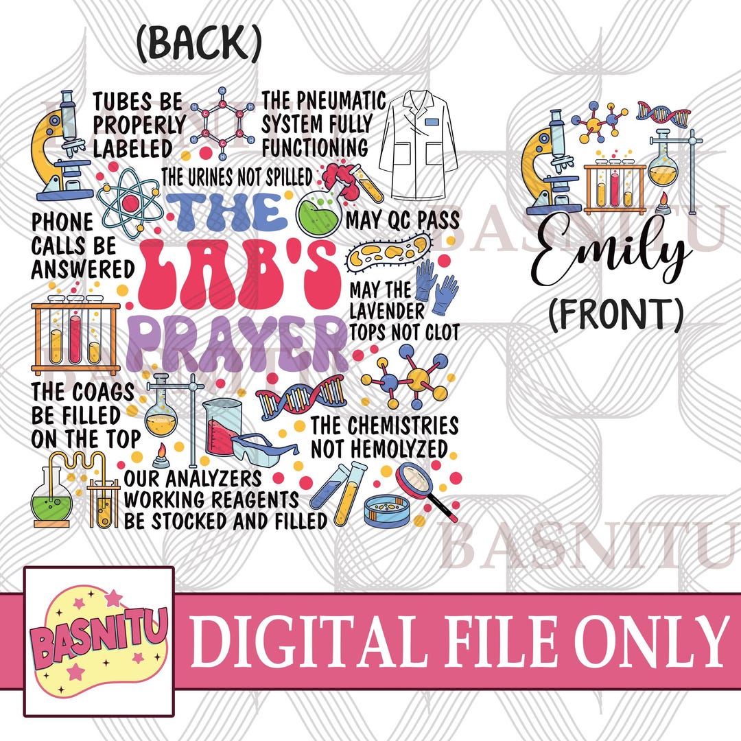 The Lab's Digital Png File for Shirt, Medical Lab Science, Laboratory ...