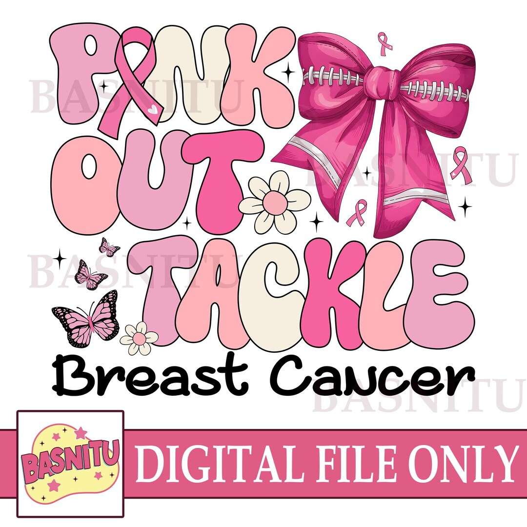 Pink Out for Breast Cancer Awareness Digital Png File for Shirt, Breast ...