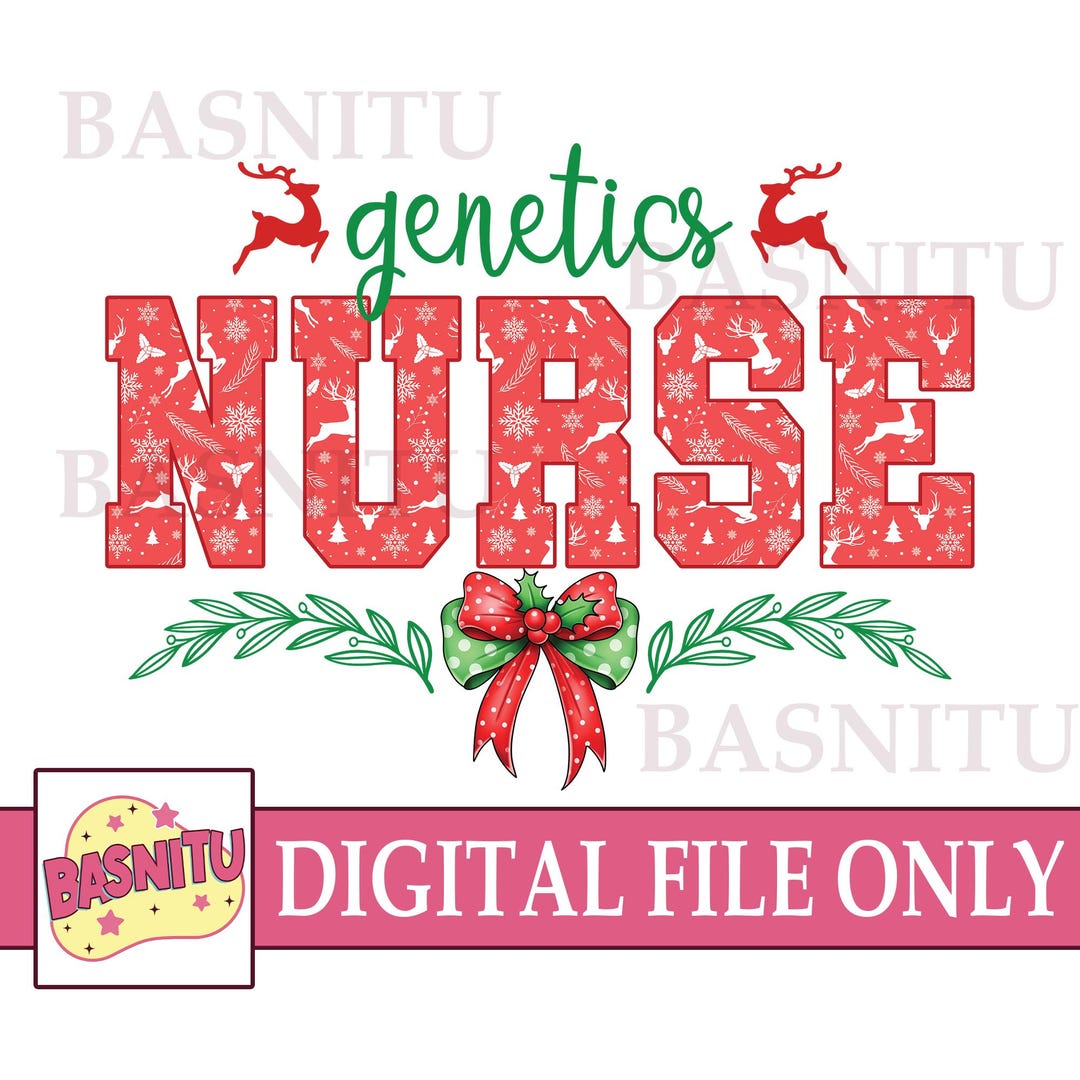Genetics Nurse Christmas Digital Png File for Shirt, Genetics Gift ...