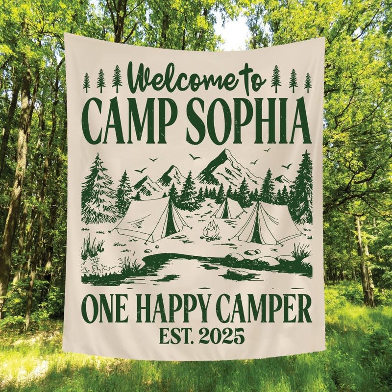 One Happy Camper Banner - Etsy
