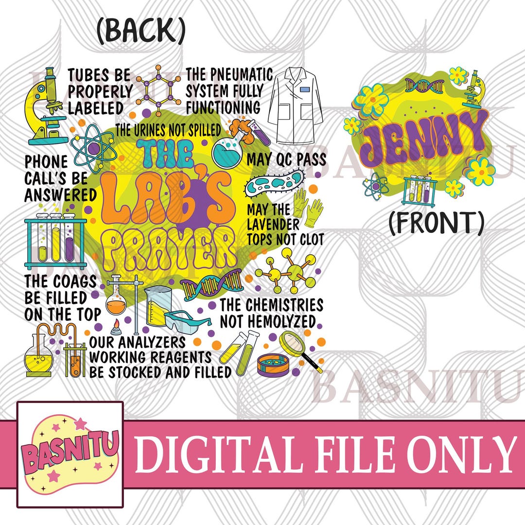 The Lab's Prayer Digital Png File for Shirt, Lab Week 2025 Png, Medical ...