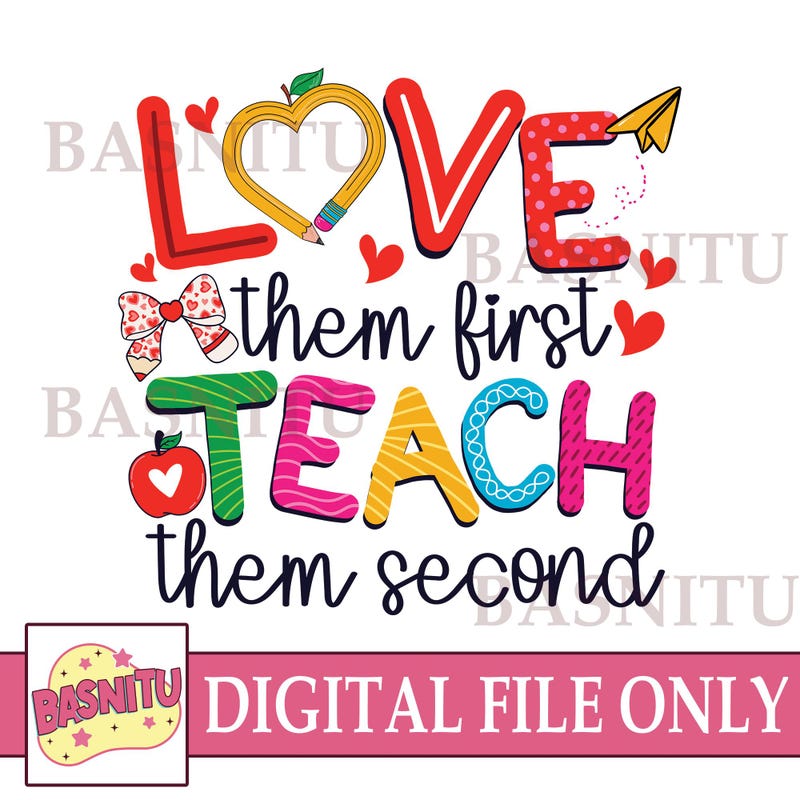 Teach Love Inspire Png - Etsy
