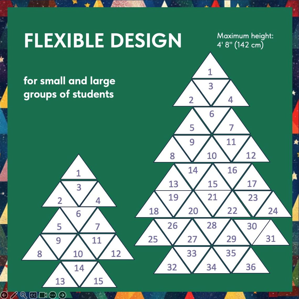 CHRISTMAS TREE. Collaborative Coloring Project poster. Grades 7 and Up ...