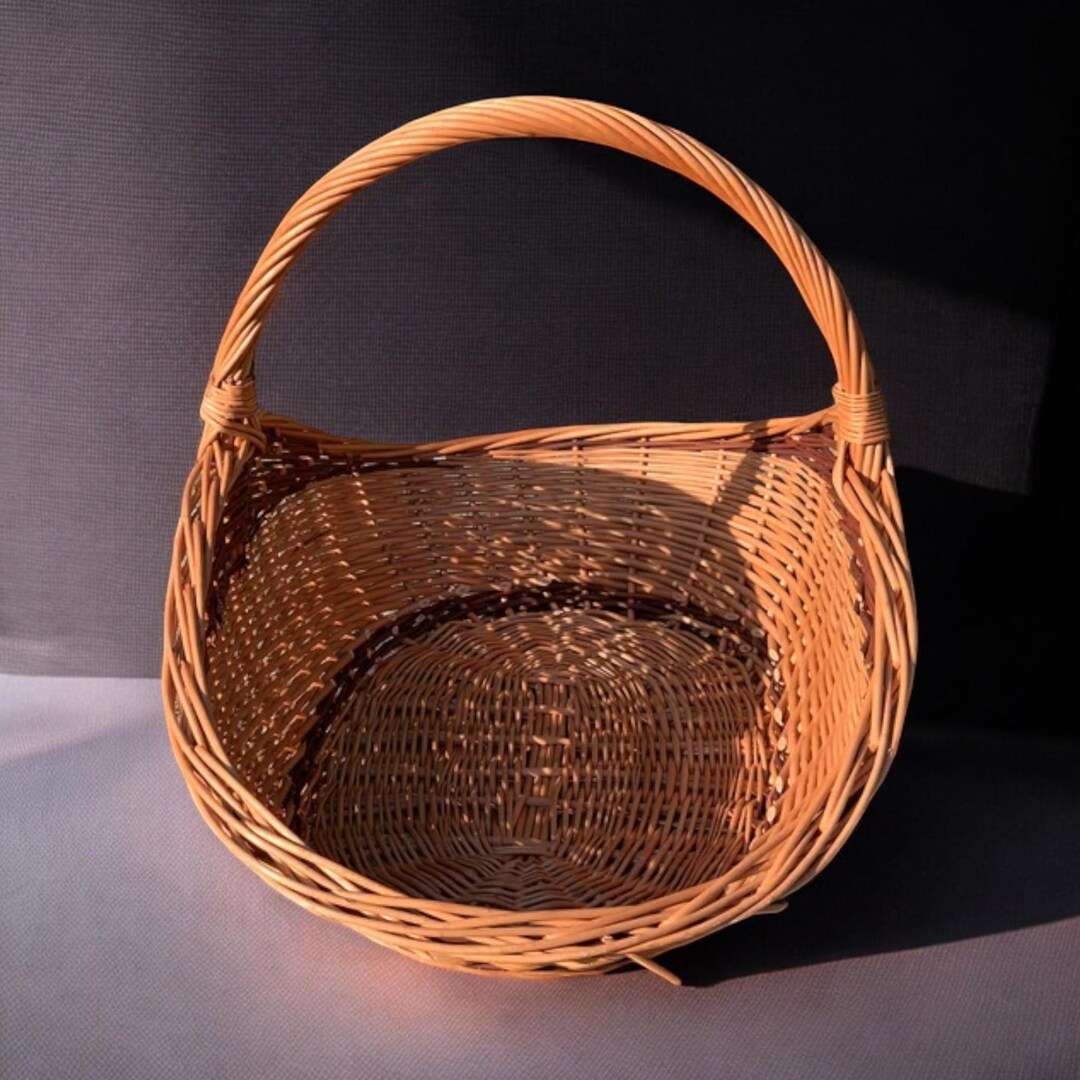 Large Decorative Basket. Wicker Basket for Fruits, Flowers, Vegetables ...